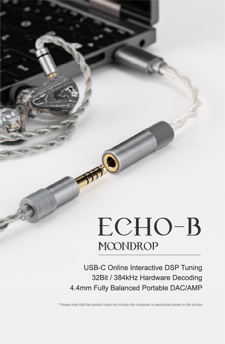 MOONDROP ECHO-B 32Bit/384kHz Balanced Portable DAC/AMP with DSP | MOONDROP Official Website